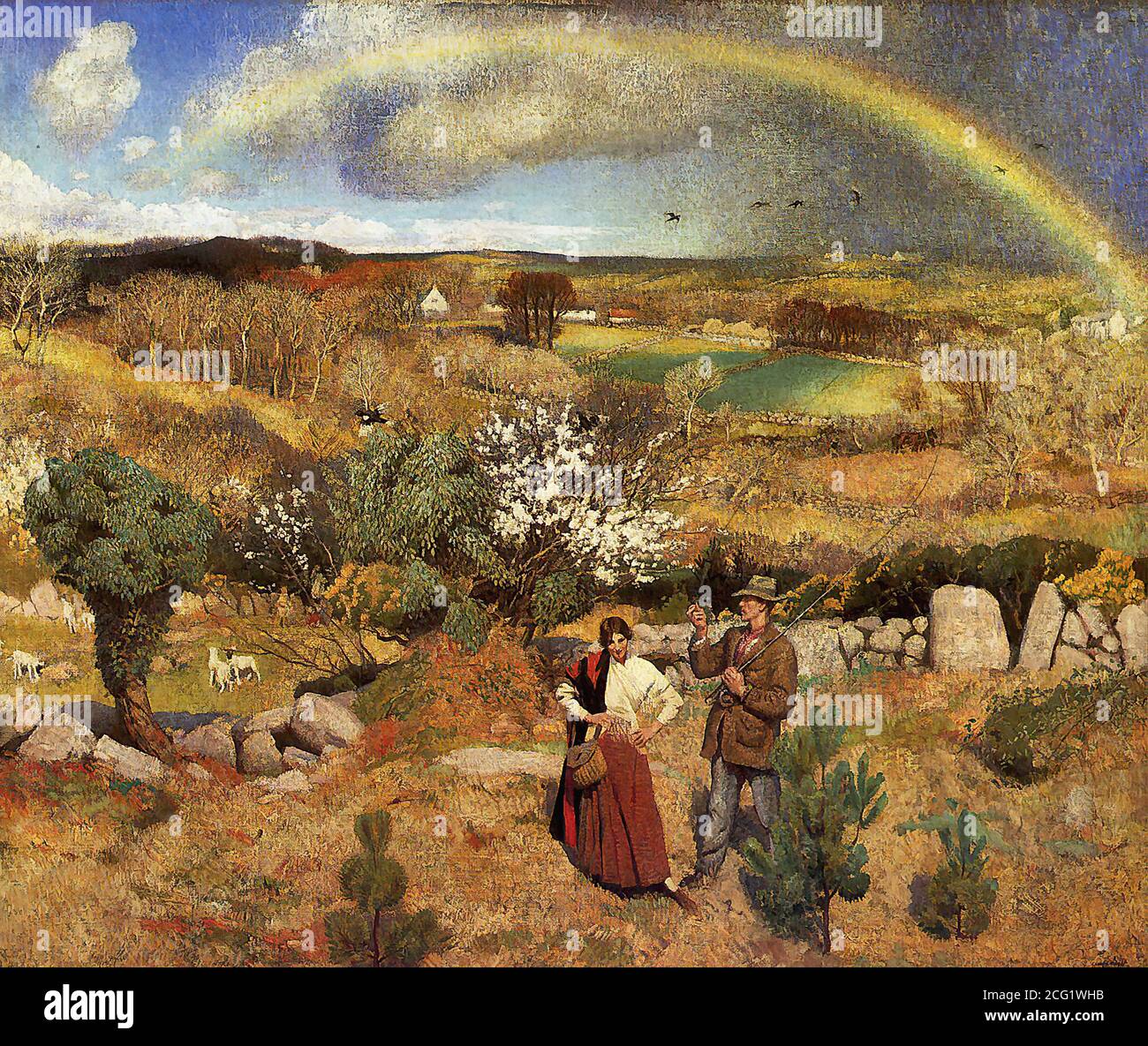 Knight Dame Laura - Spring - British School - 19th Century Stock Photo ...