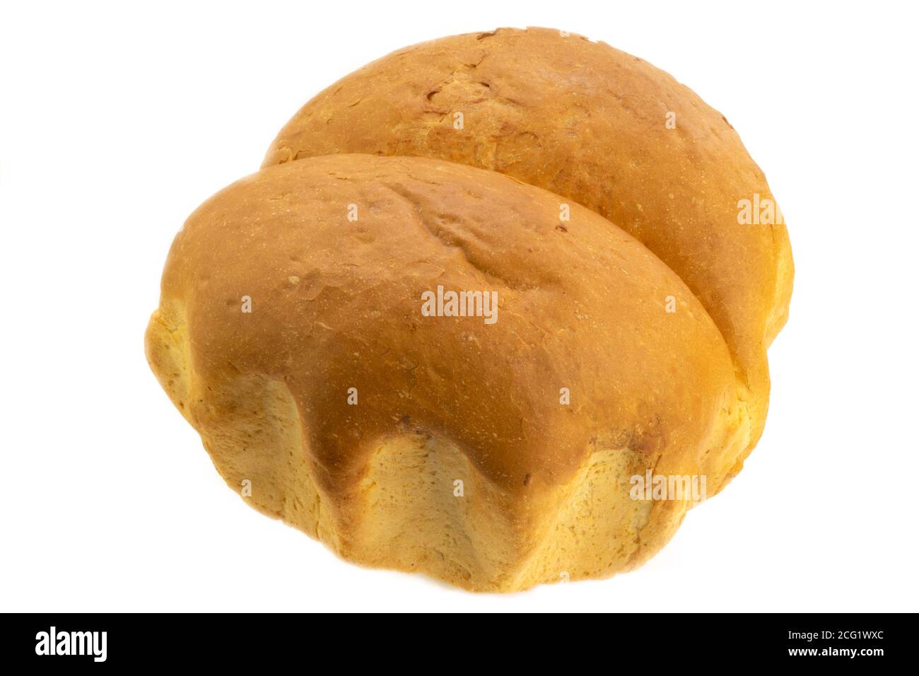 a loaf of bread on a white background Stock Photo - Alamy