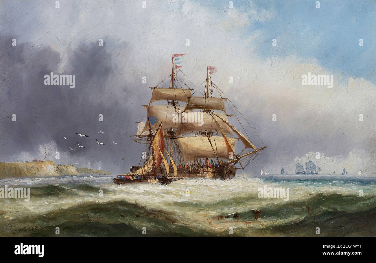 Lacy Charles James De - the Isle of Wight Pilot Boat Hailing an Outward ...