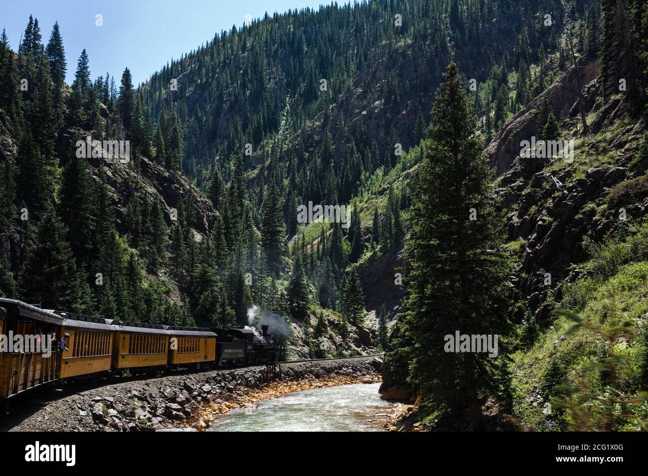 The Durango and Silverton Narrow Gauge Railroad travels along the ...