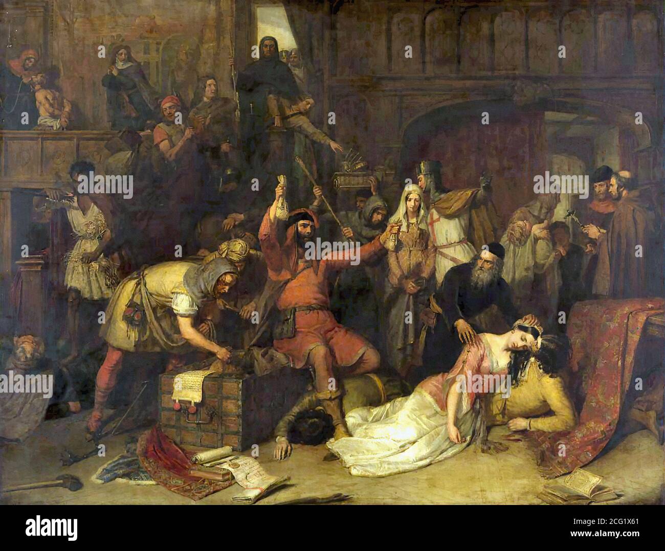 Landseer Charles - the Pillaging of a Jew's House in the Reign of ...