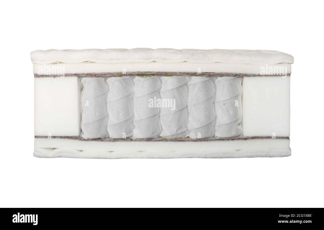 Mattress structure with pocketed spring Stock Photo - Alamy