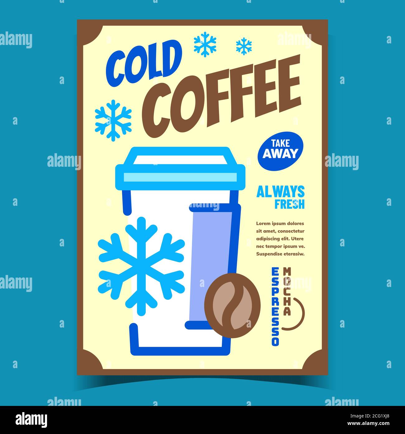 Cold Coffee Creative Advertising Banner Vector Stock Vector Image & Art ...