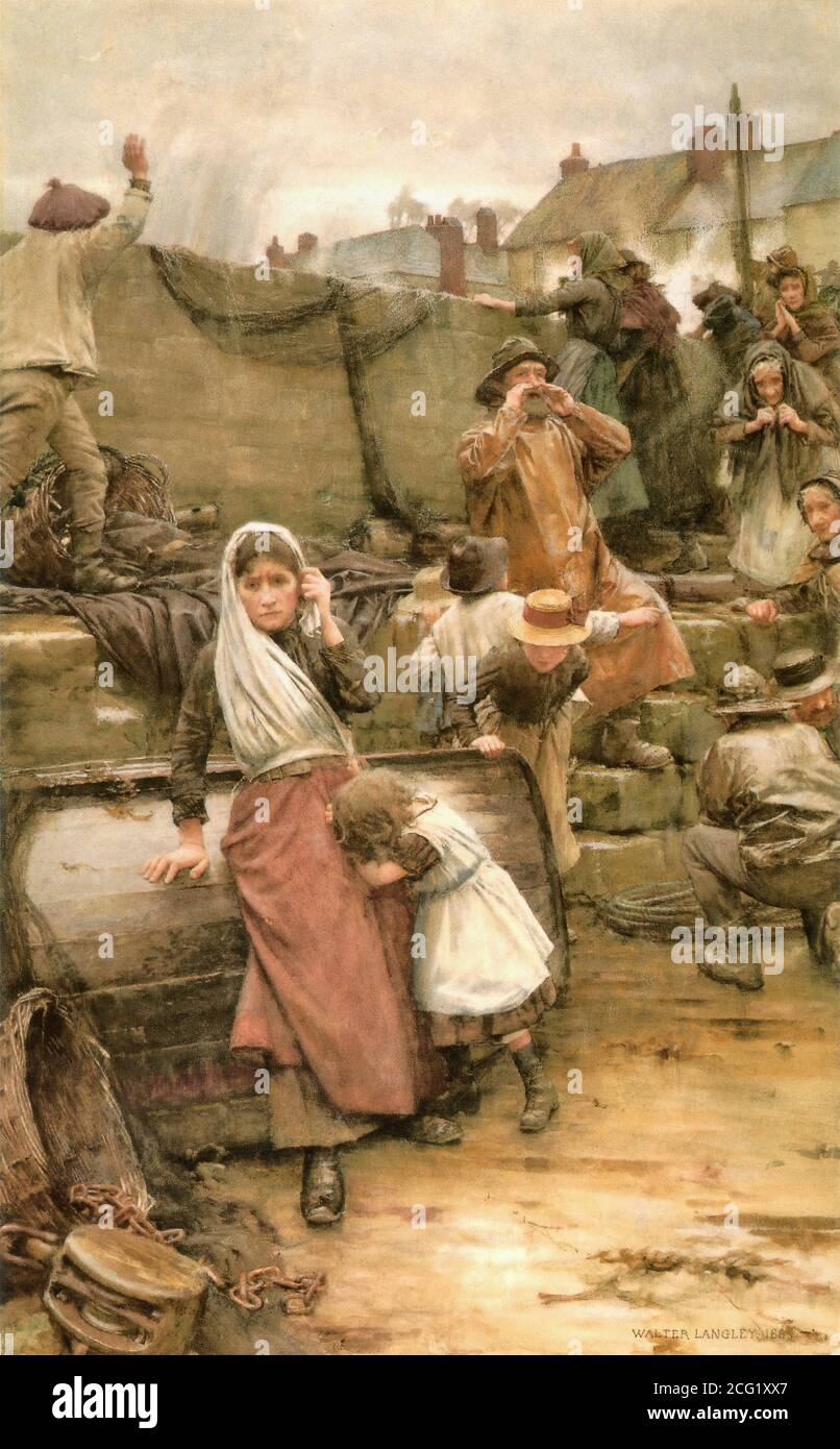 Langley Walter - Disaster - British School - 19th Century Stock Photo ...