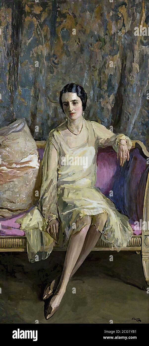 Lavery Sir John - Eileen in Primrose Yellow - British School - 19th ...
