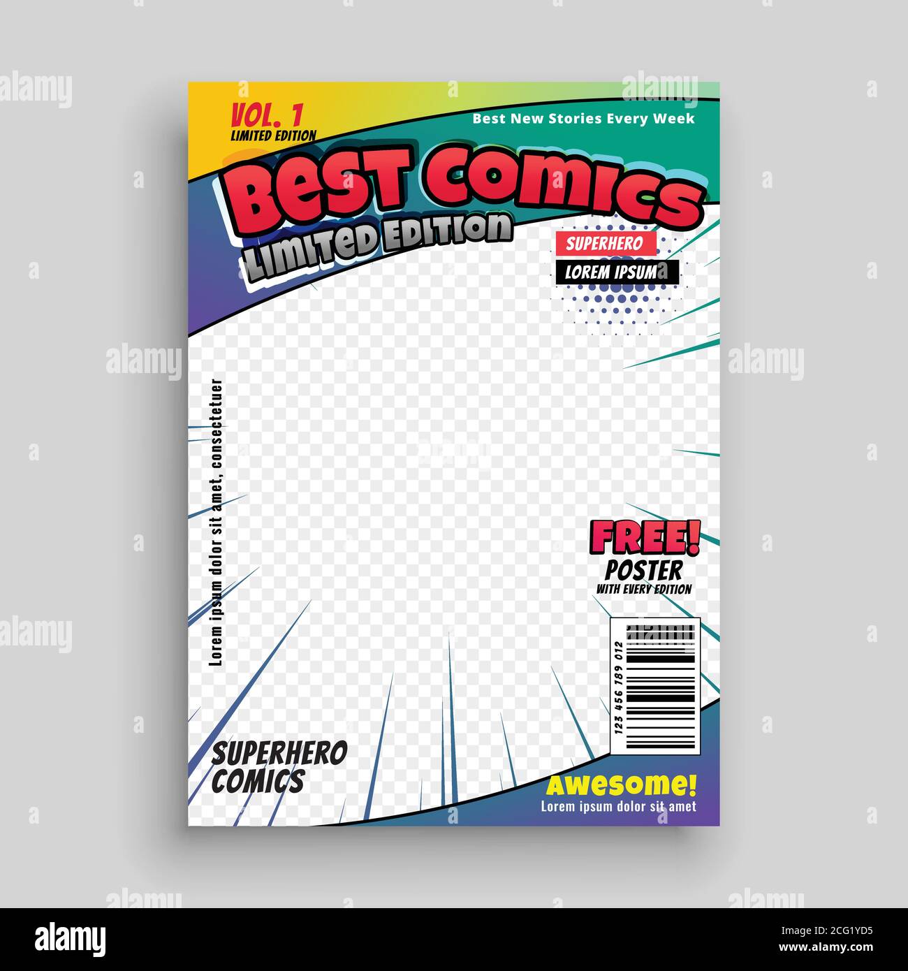 Retro magazine front cover Stock Vector Images - Alamy