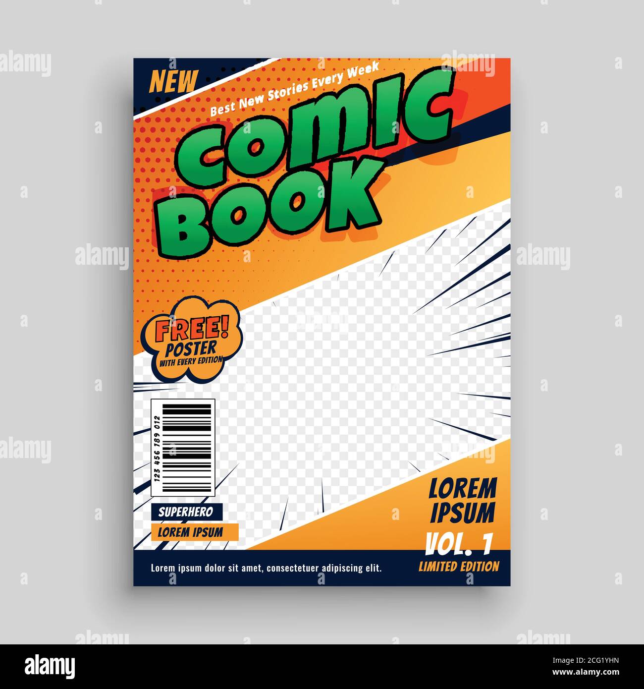 Comic book cover template High Resolution Stock Photography and Images ...