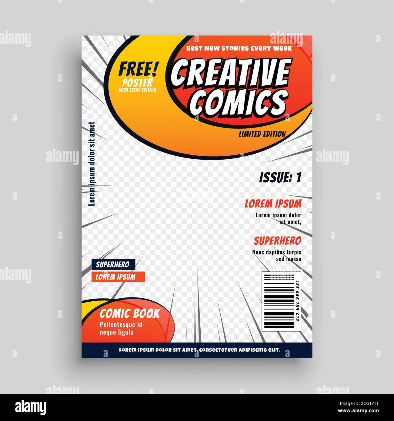 Comic book cover template High Resolution Stock Photography and Images ...