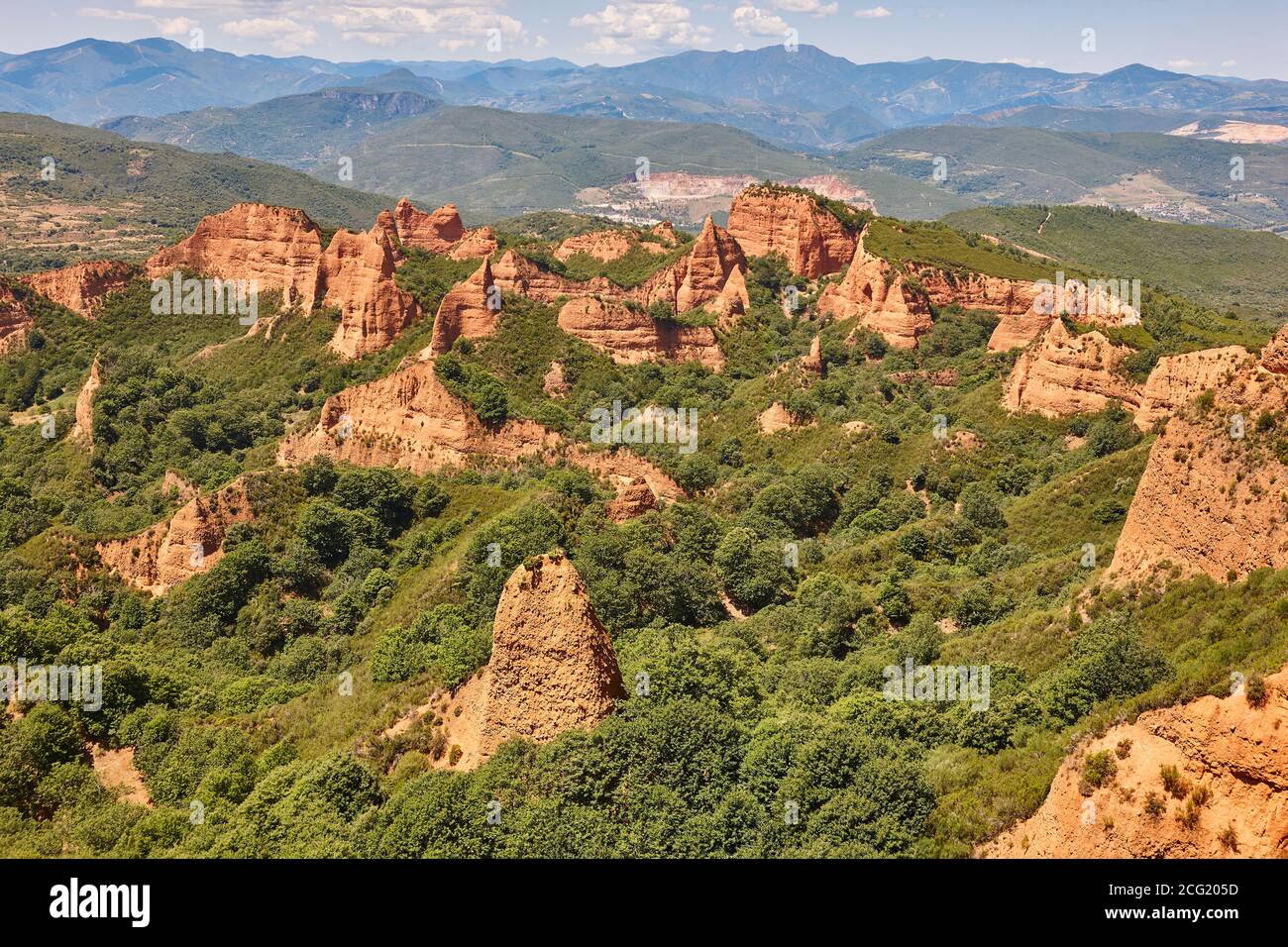 Roman antique gold mine in Spain. Las Medulas. Unesco Heritage Stock ...