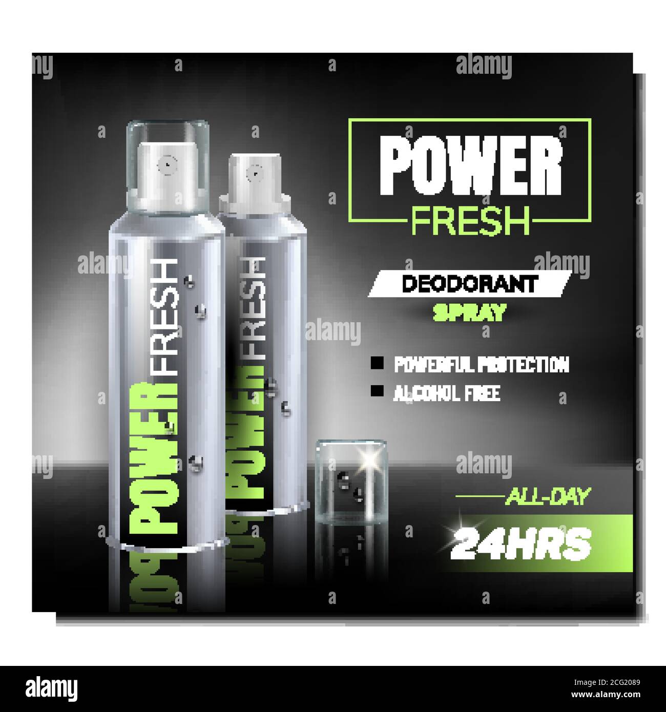 Deodorant Spray For Men Promotional Banner Vector Stock Vector Image ...