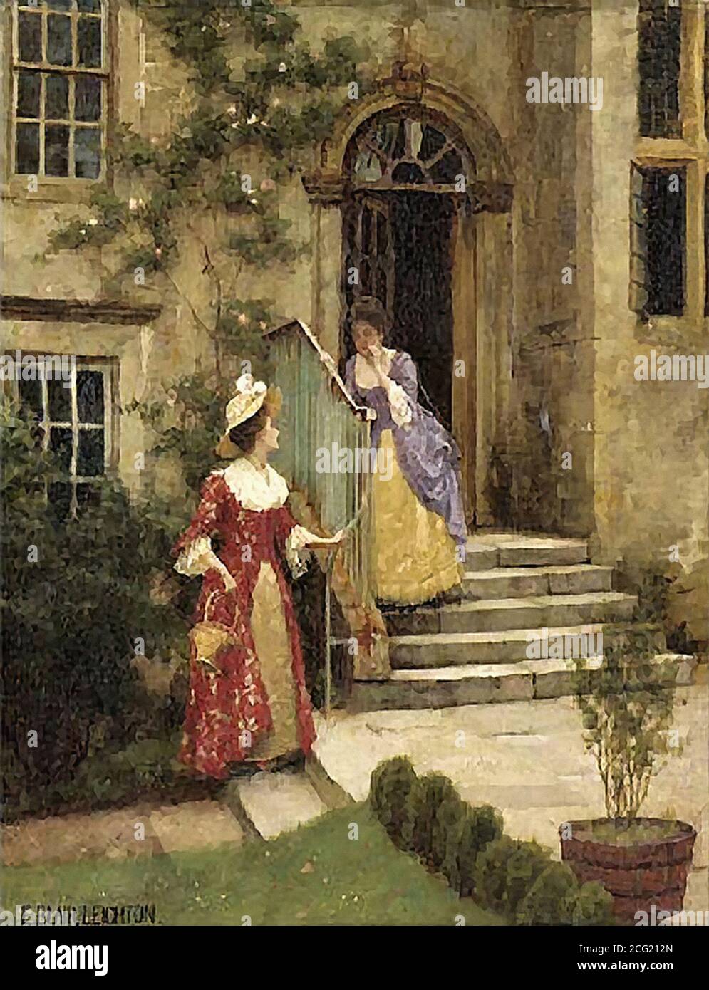 Leighton Edmund Blair - Gossip - British School - 19th Century Stock ...