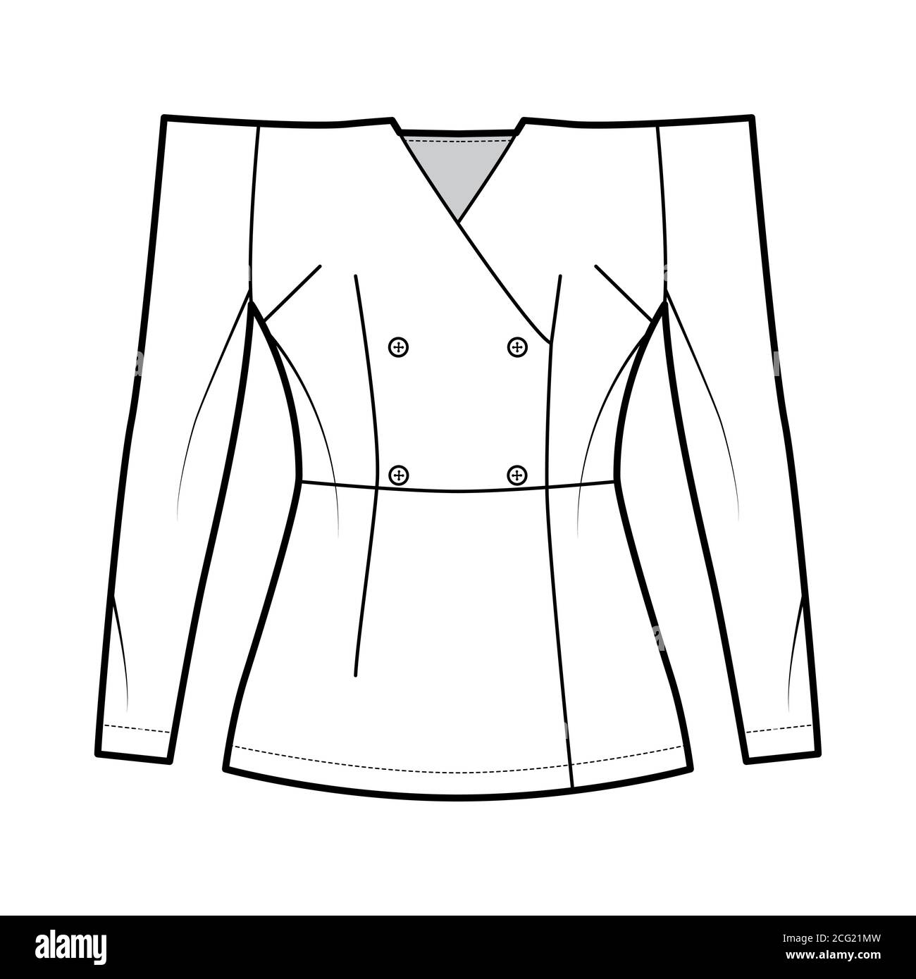 Off shoulder jacket Stock Vector Images - Alamy