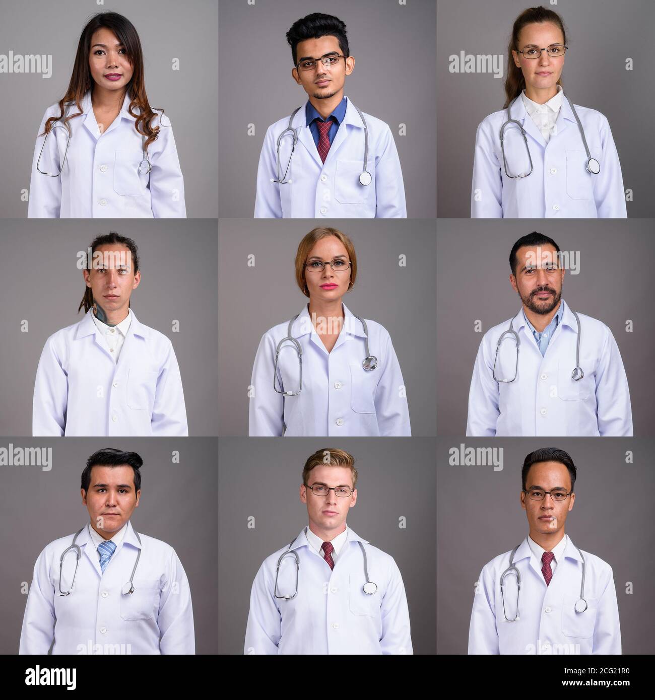 Doctor portrait collage hi-res stock photography and images - Alamy