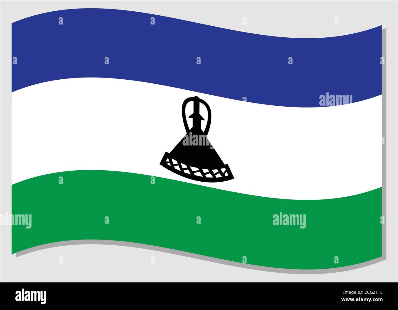 Wavy basotho flag Stock Vector Images - Alamy