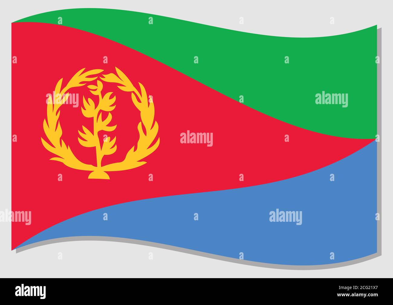 Waving Flag Of Eritrea Vector Graphic Waving Eritrean Flag Illustration Eritrea Country Flag