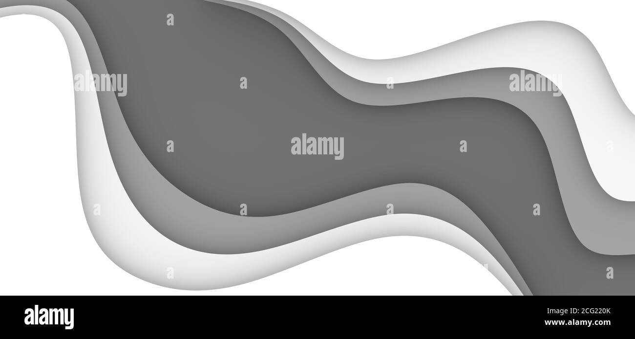 Background with grey and white color paper cut shapes. 3D abstract ...