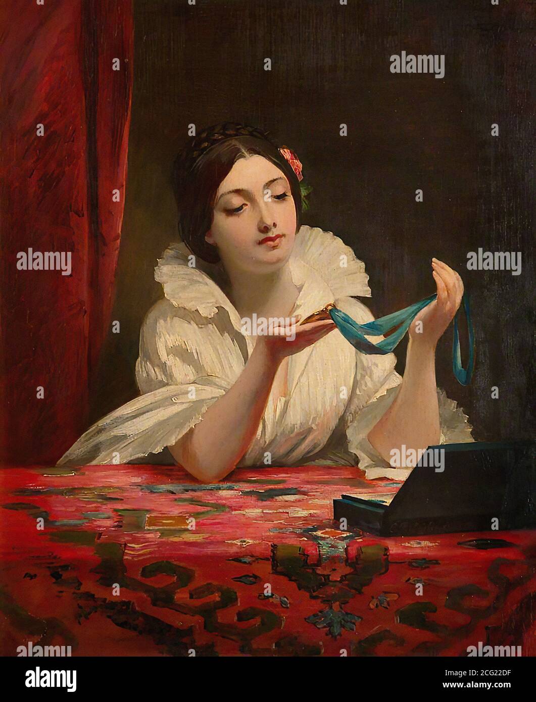 Leslie Charles Robert - the Locket - British School - 19th Century ...