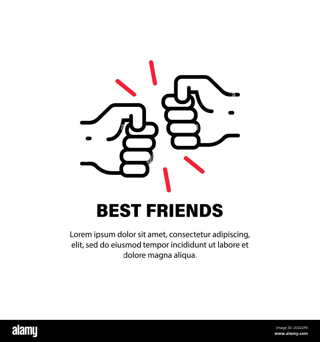 Fist bump icon. Best friends. Friendship. Vector on isolated white ...