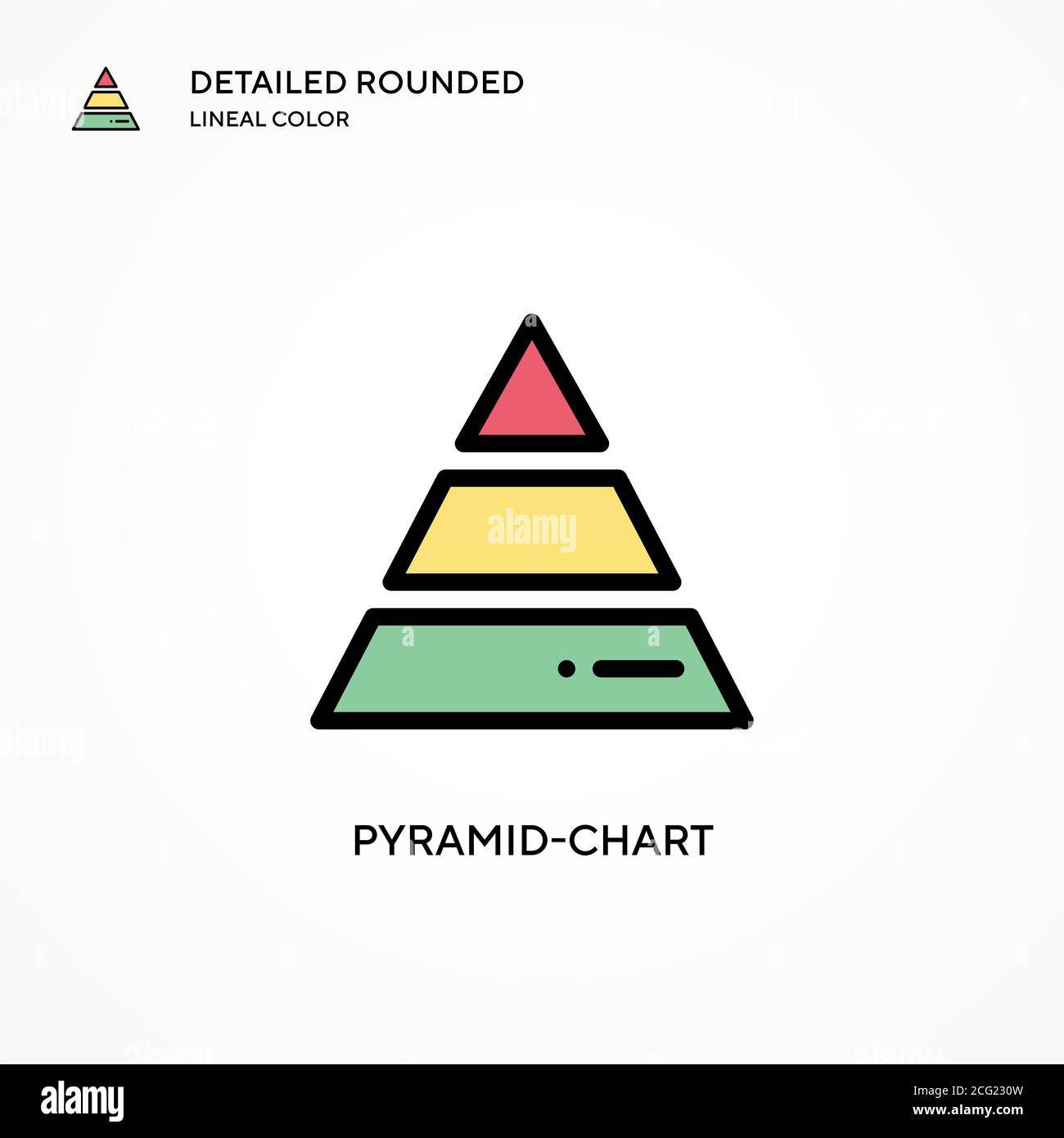 Pyramid-chart vector icon. Modern vector illustration concepts. Easy to ...