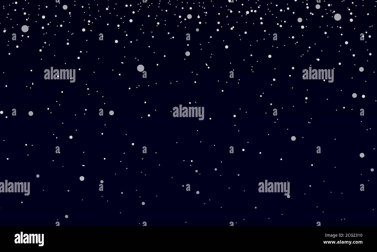 Snow Night. White Snowflakes On Dark Sky. Falling Snow Background ...