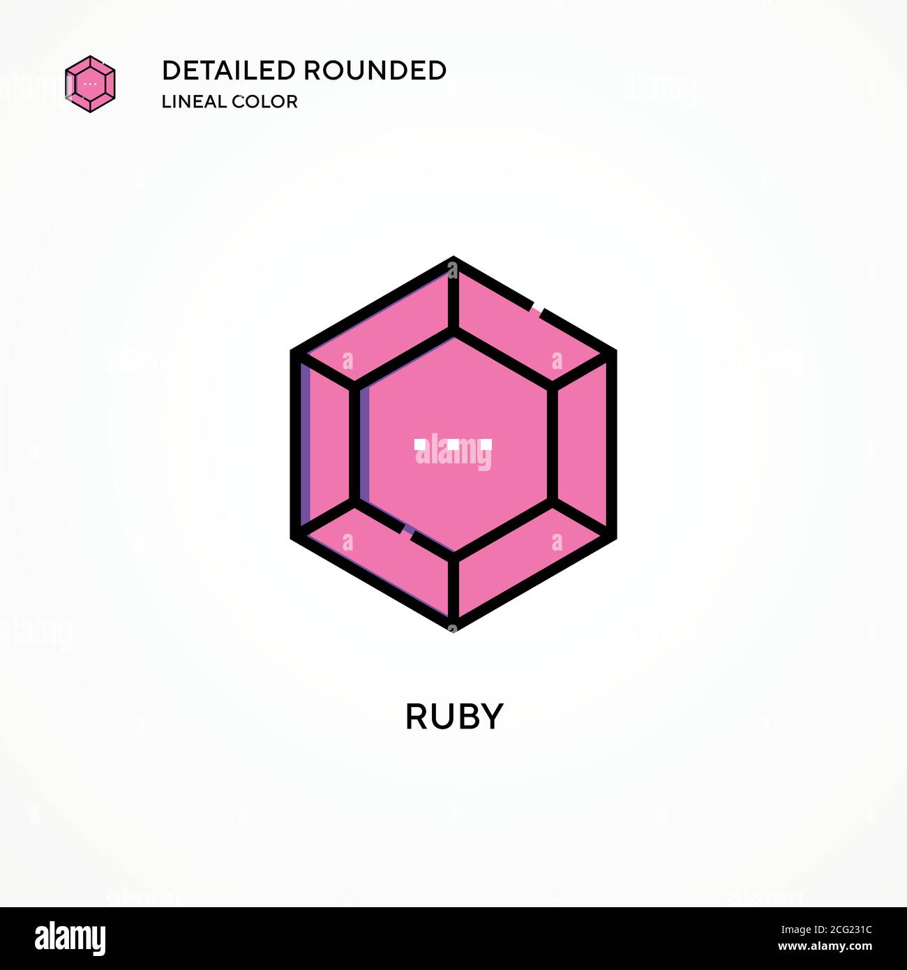 Ruby vector icon. Modern vector illustration concepts. Easy to edit and ...