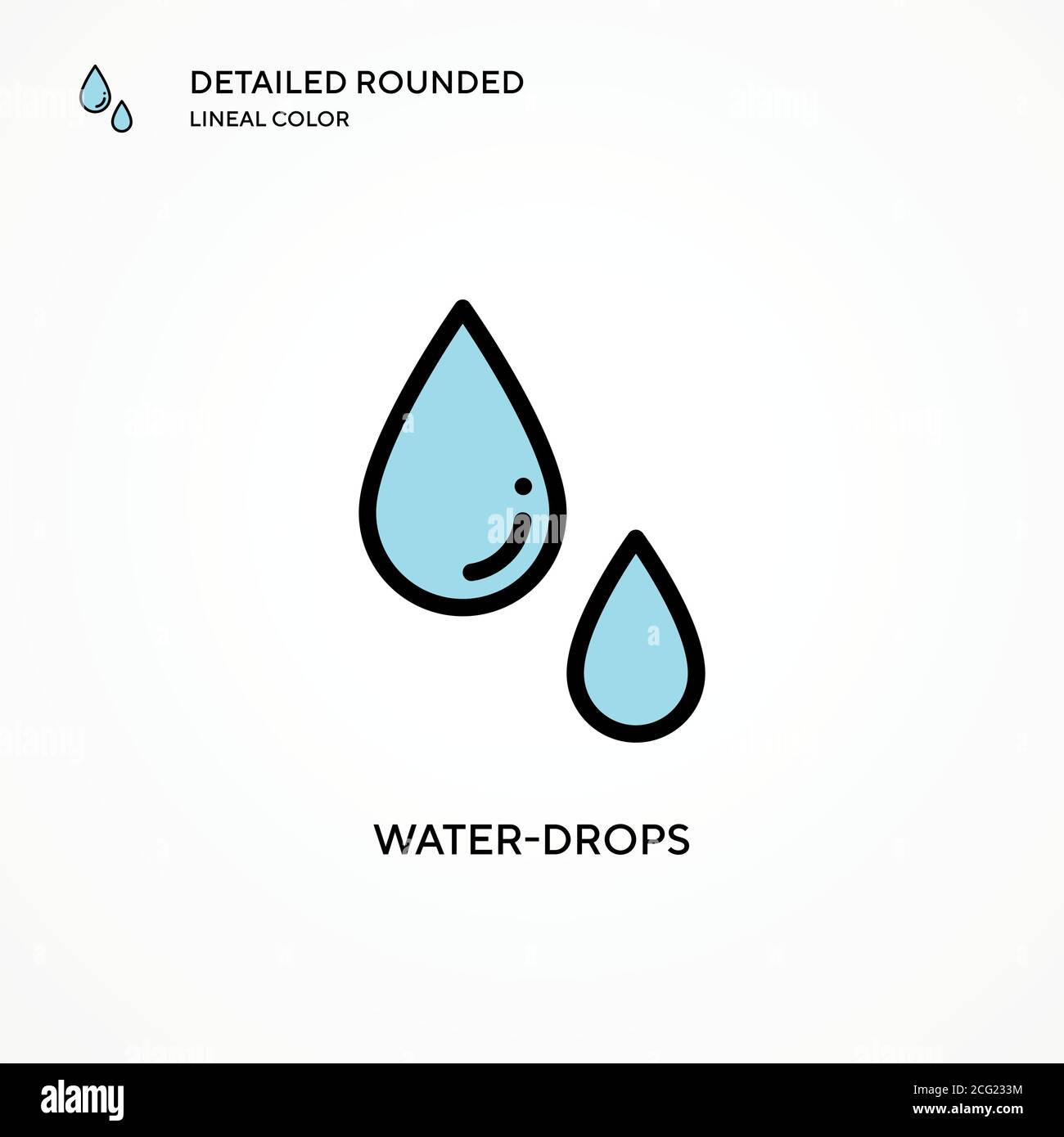 Water-drops vector icon. Modern vector illustration concepts. Easy to ...