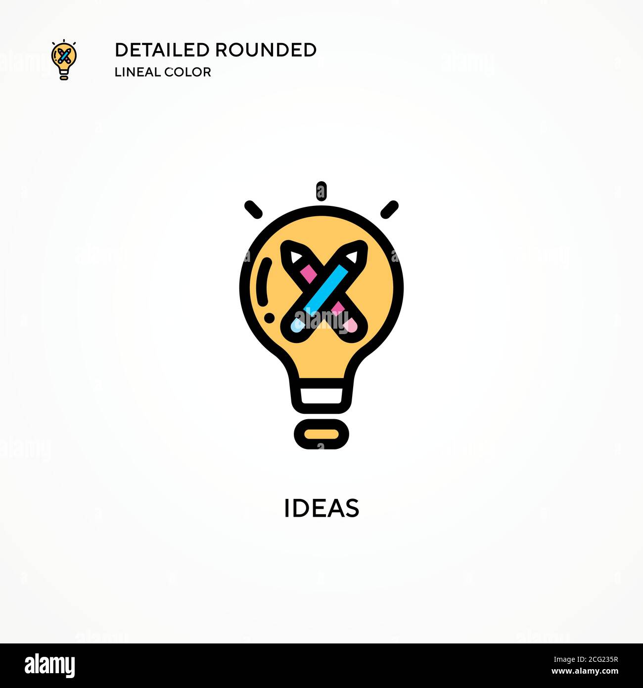 Ideas vector icon. Modern vector illustration concepts. Easy to edit ...