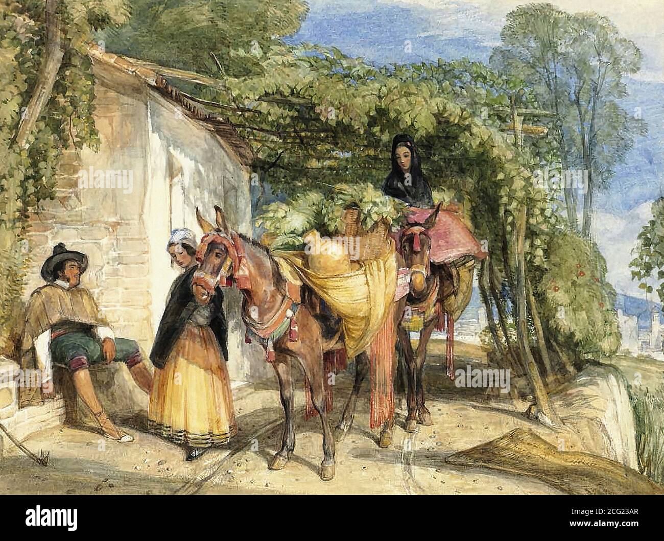 Lewis John Frederick - Spanish Peasants at Ronda Spain - British School ...