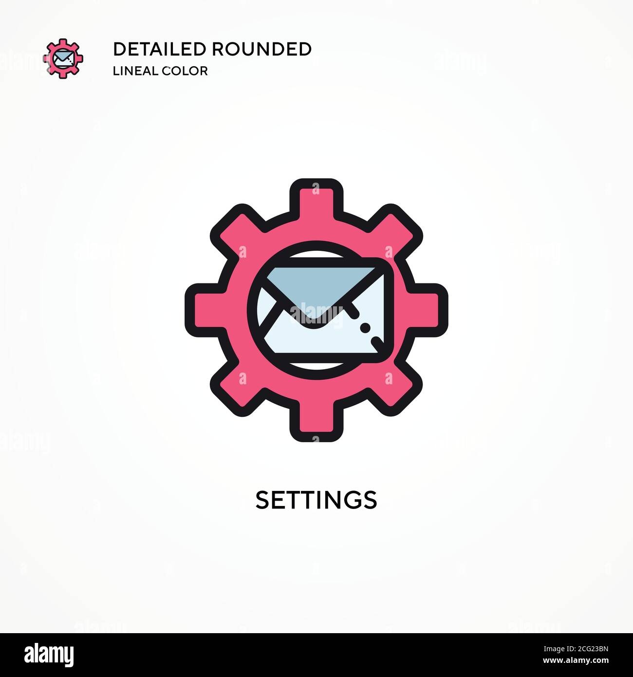 Settings vector icon. Modern vector illustration concepts. Easy to edit ...