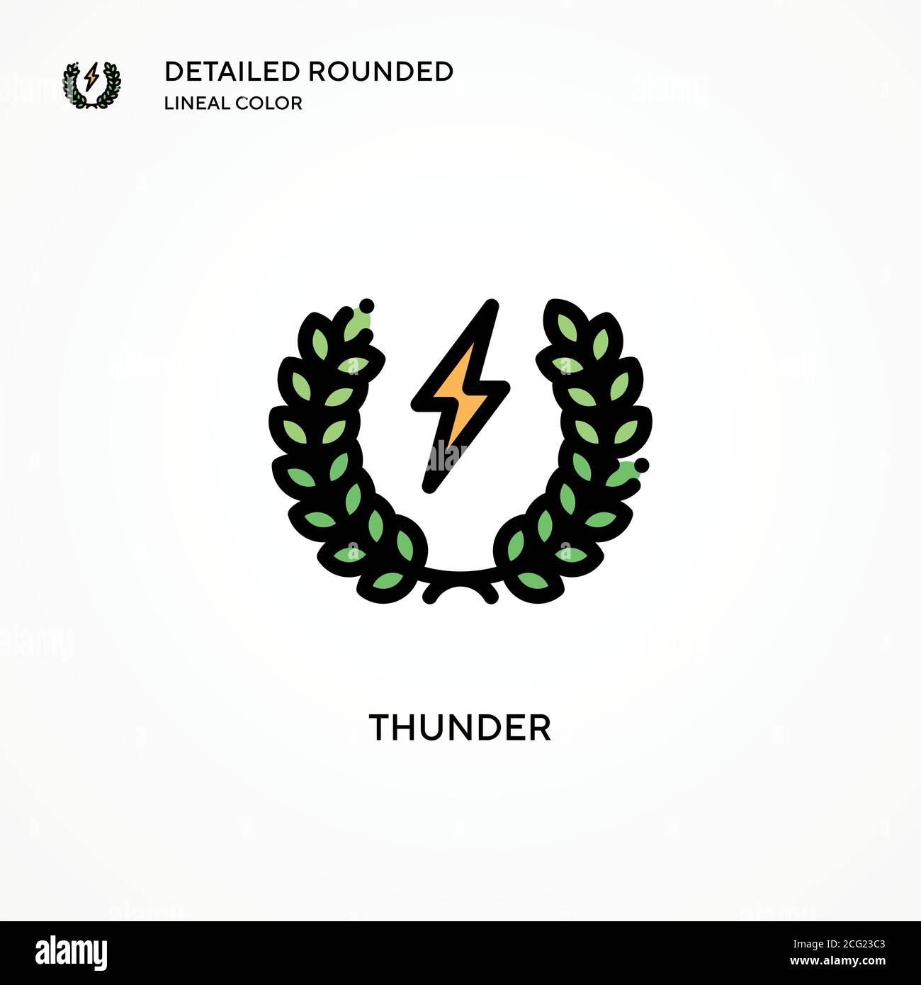 Thunder vector icon. Modern vector illustration concepts. Easy to edit ...