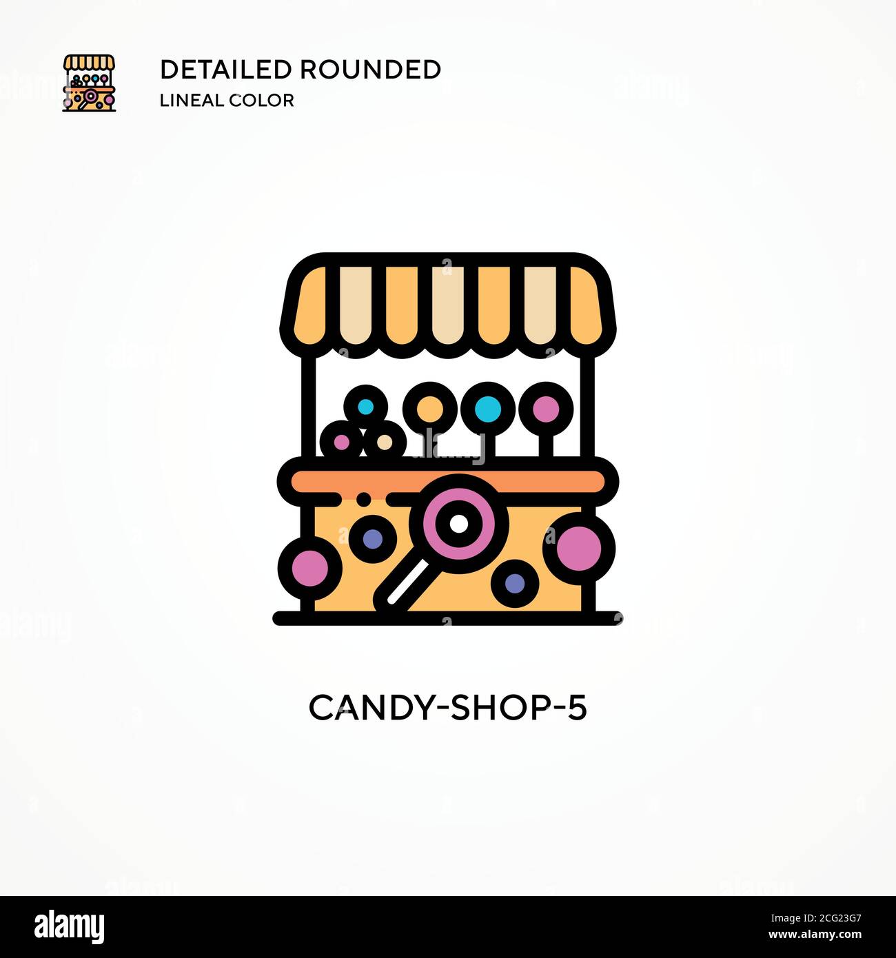 Candy-shop-5 vector icon. Modern vector illustration concepts. Easy to ...