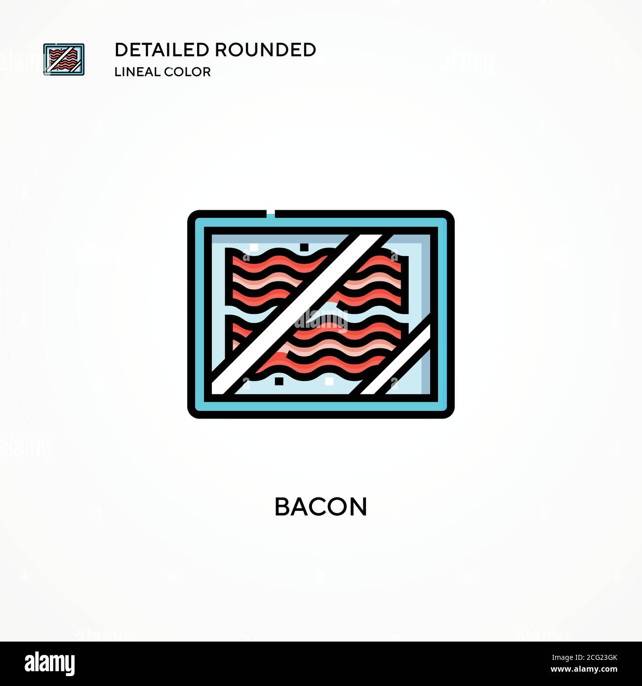 Bacon vector icon. Modern vector illustration concepts. Easy to edit ...