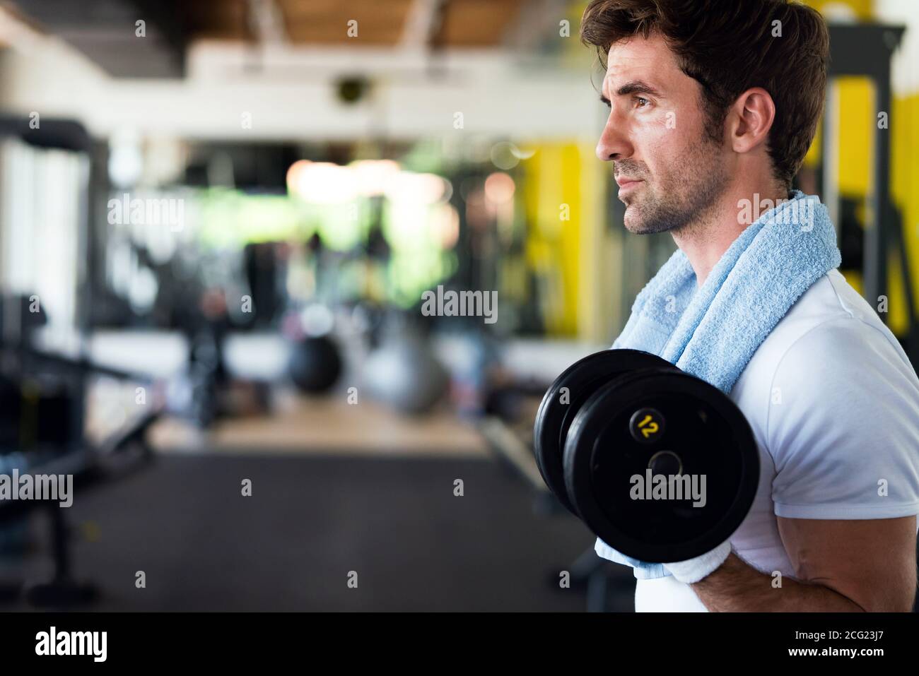 Young determined athlete lifting hi-res stock photography and images ...