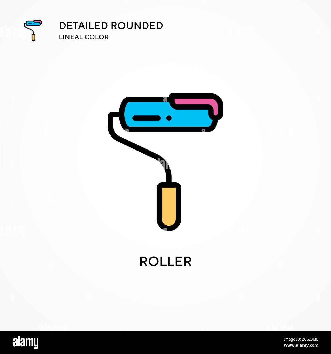 Roller vector icon. Modern vector illustration concepts. Easy to edit ...
