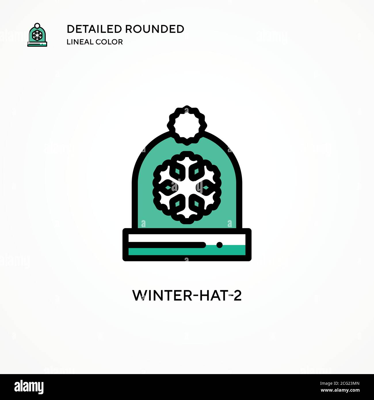 Winter-hat-2 vector icon. Modern vector illustration concepts. Easy to ...