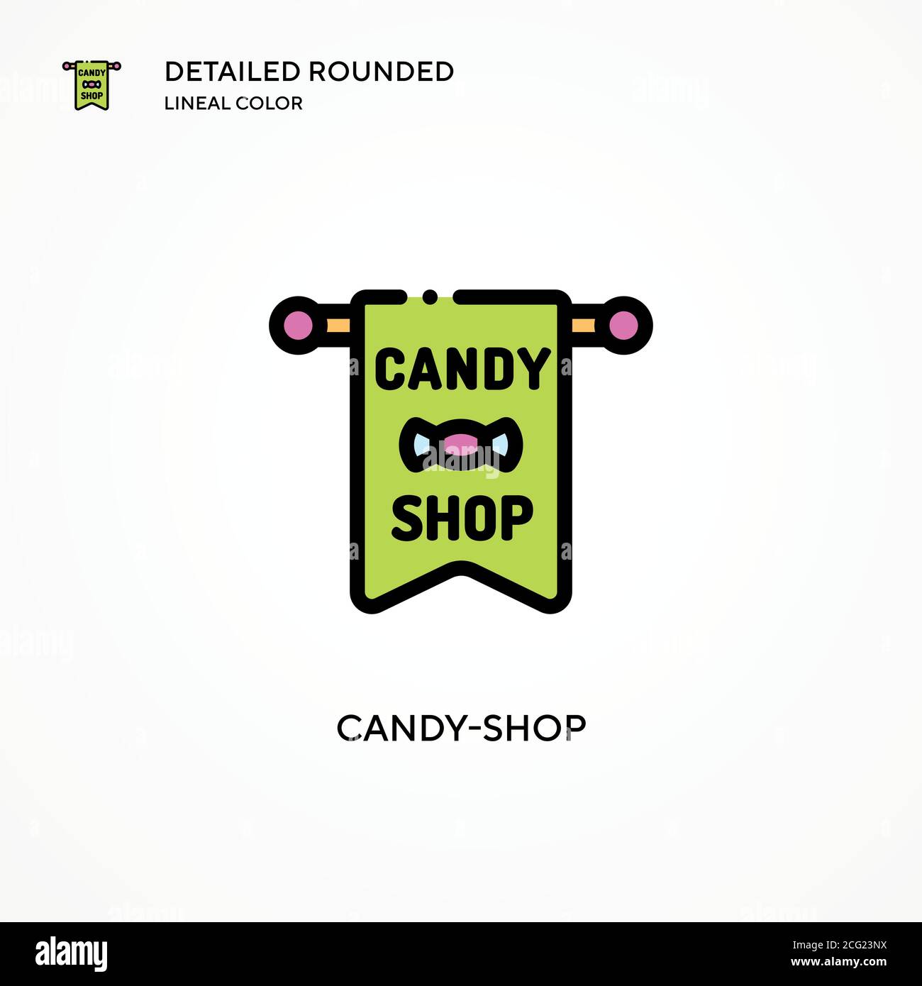 Candy-shop vector icon. Modern vector illustration concepts. Easy to ...