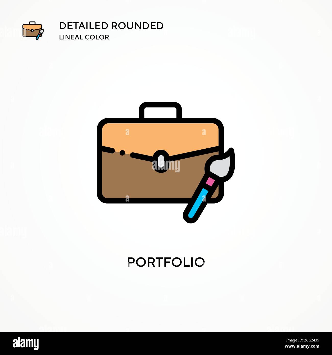 Portfolio vector icon. Modern vector illustration concepts. Easy to ...
