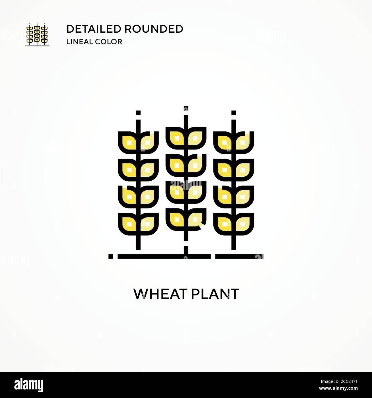 Wheat plant vector icon. Modern vector illustration concepts. Easy to ...