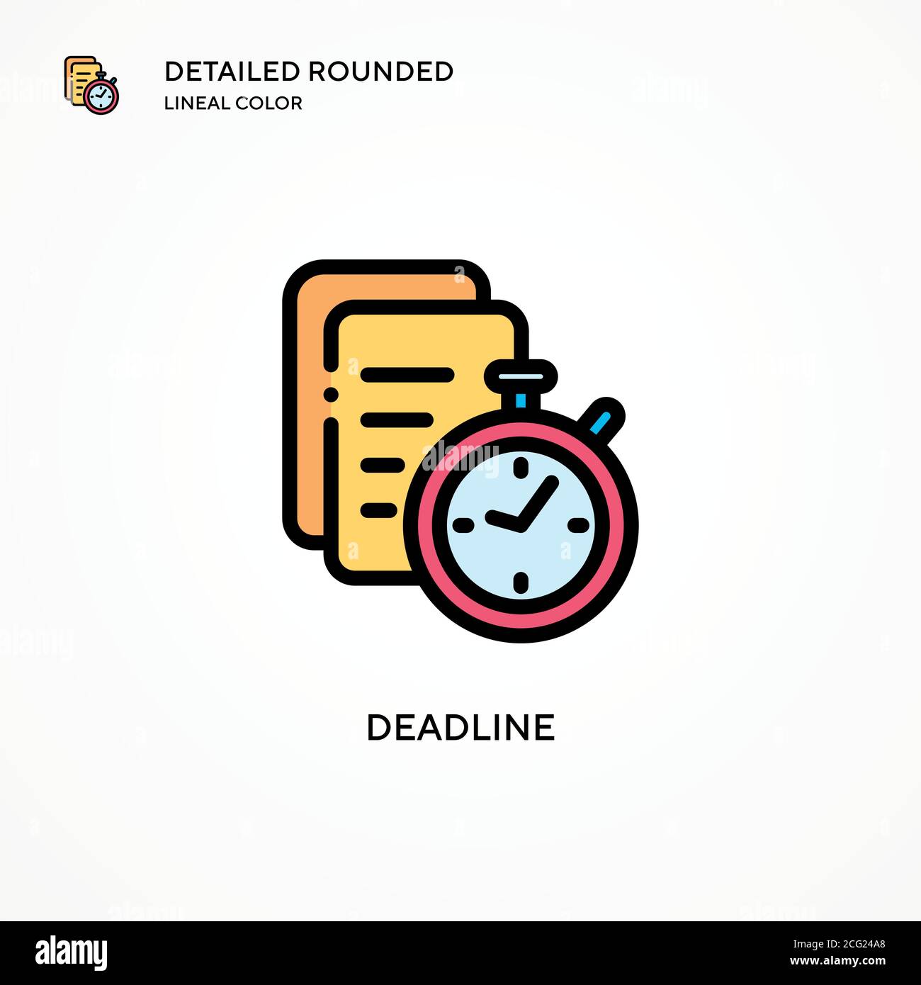 Deadline vector icon. Modern vector illustration concepts. Easy to edit ...