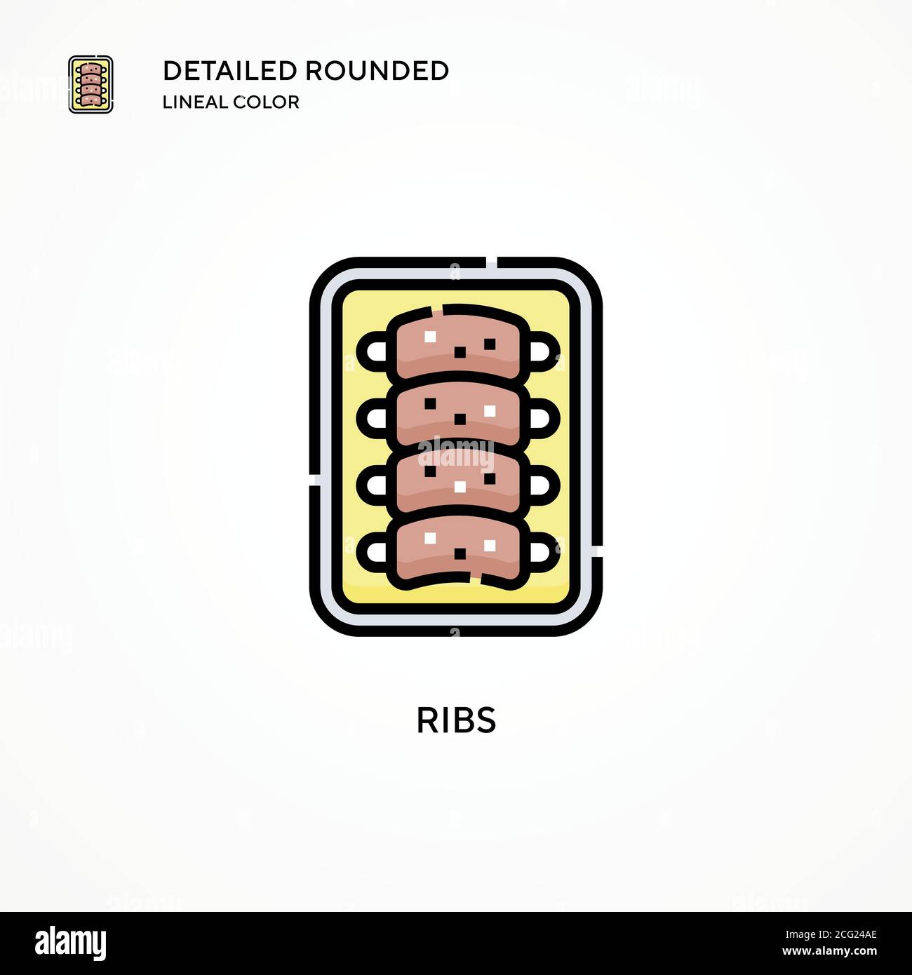 Ribs vector icon. Modern vector illustration concepts. Easy to edit and ...