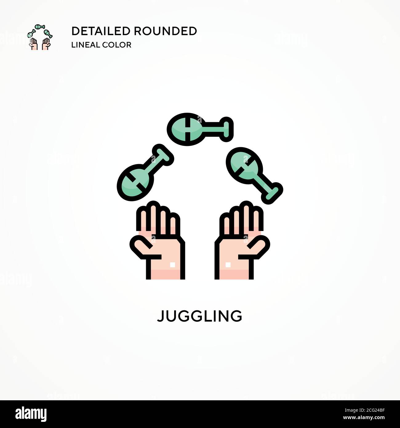 Juggling vector icon. Modern vector illustration concepts. Easy to edit ...