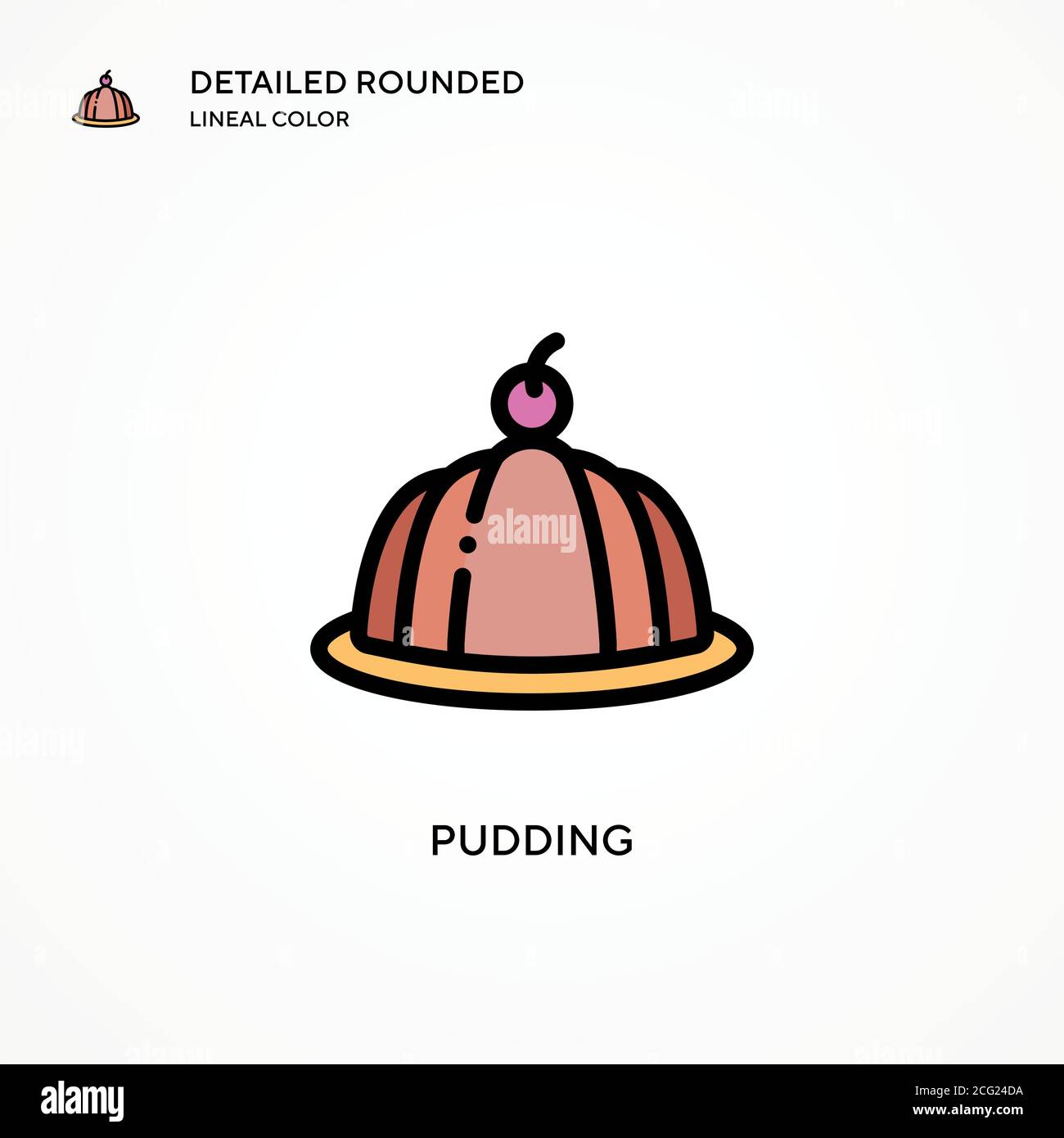 Pudding vector icon. Modern vector illustration concepts. Easy to edit ...