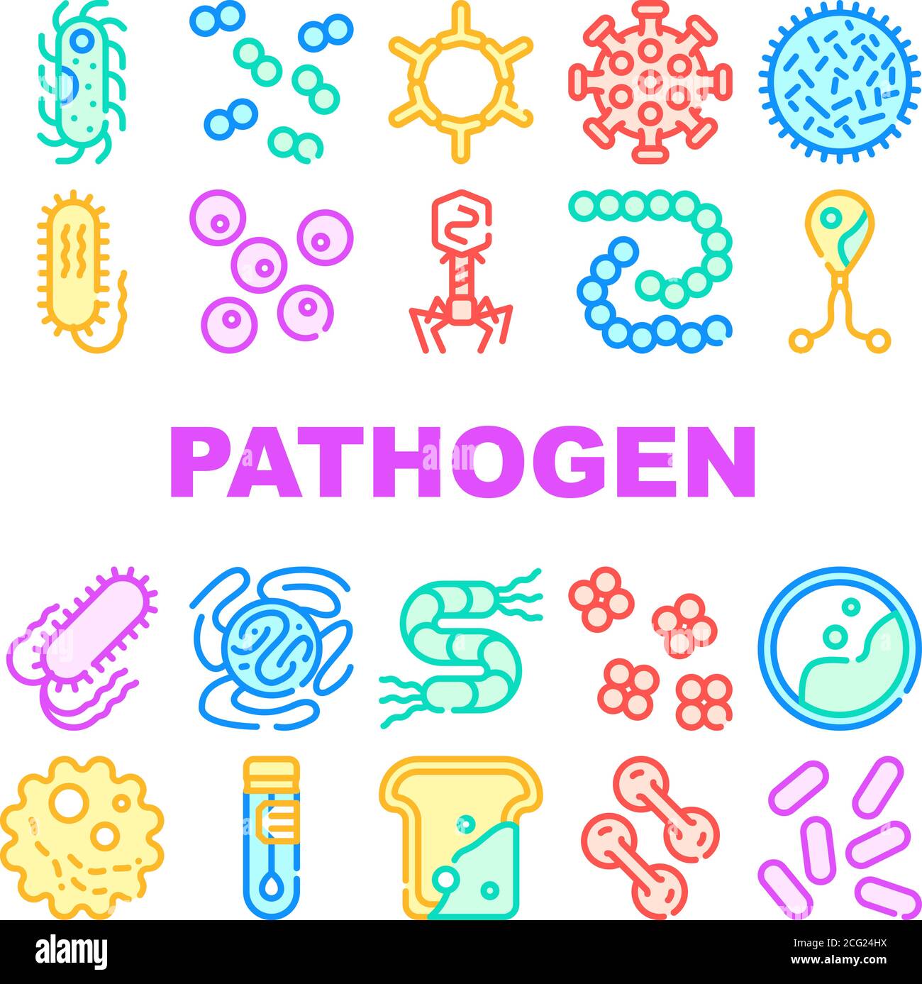 Pathogen Virus Disease Collection Icons Set Vector Stock Vector Image ... Pathogen Virus Disease Collection Icons Set Vector Stock Vector Image ...