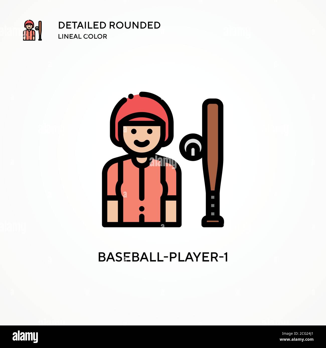 Baseball-player-1 vector icon. Modern vector illustration concepts ...