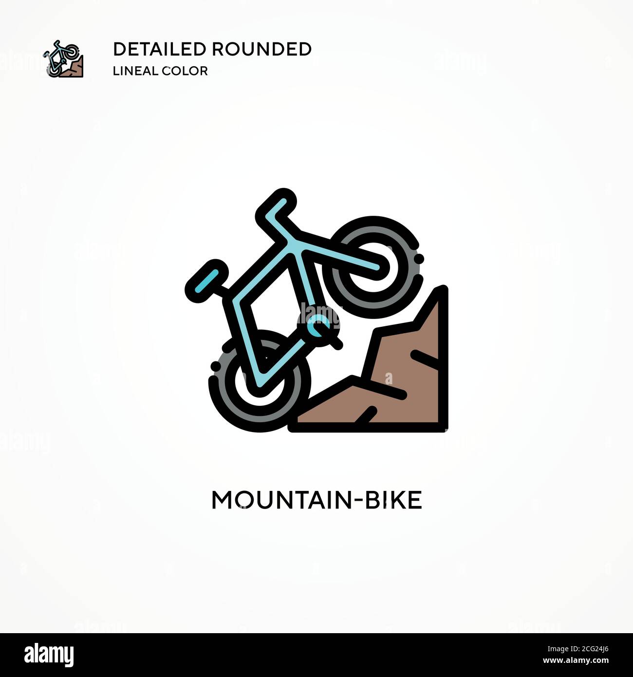 Mountain-bike vector icon. Modern vector illustration concepts. Easy to ...