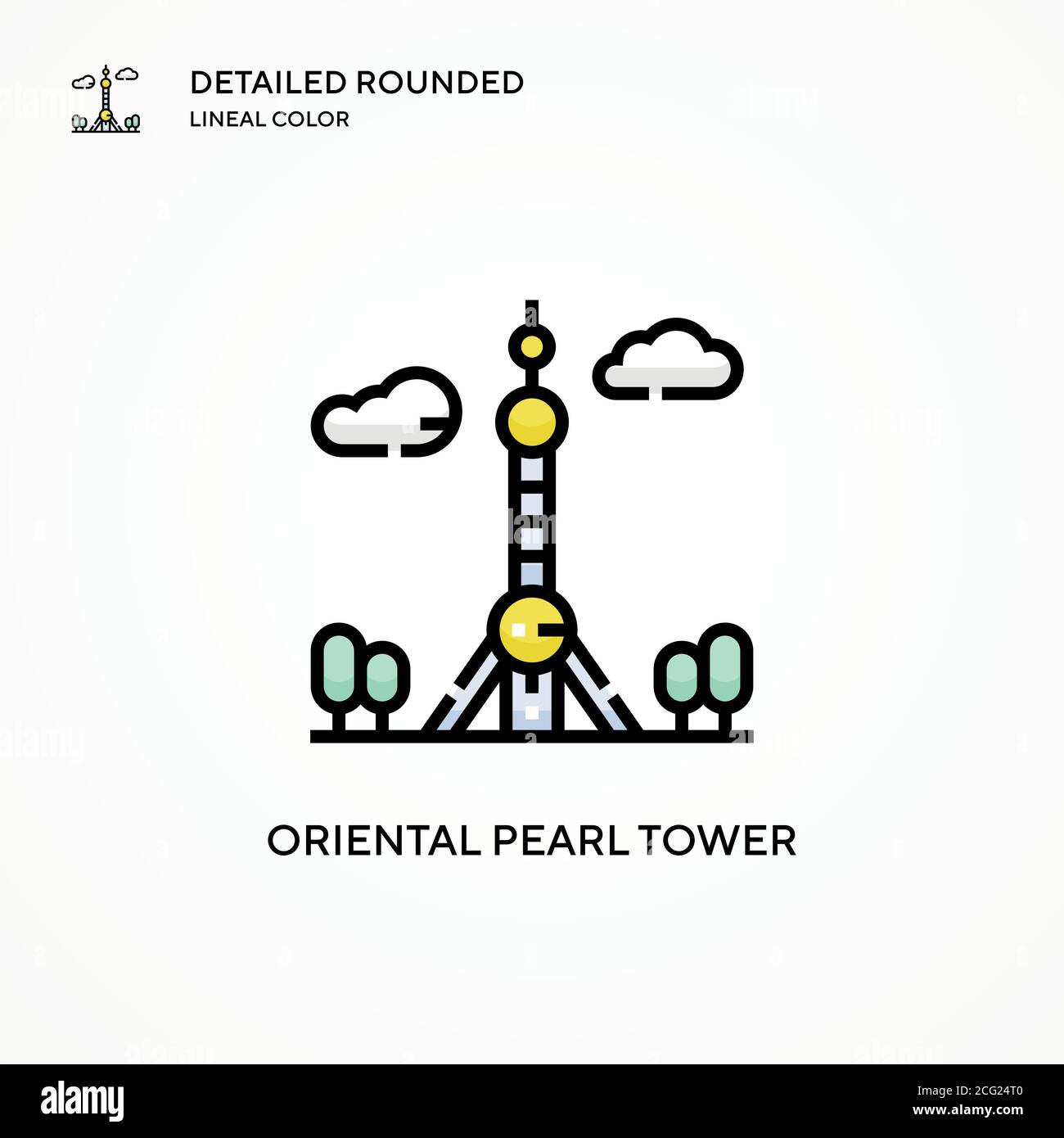 Pearl oriental tower skyline river Cut Out Stock Images & Pictures - Alamy