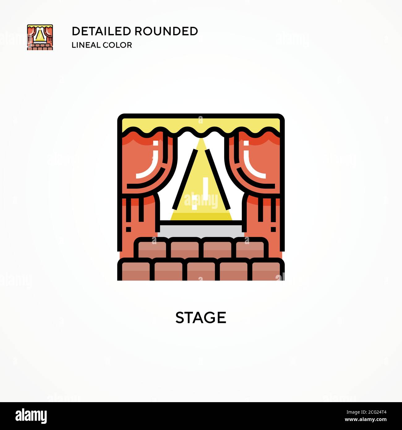 Stage vector icon. Modern vector illustration concepts. Easy to edit ...