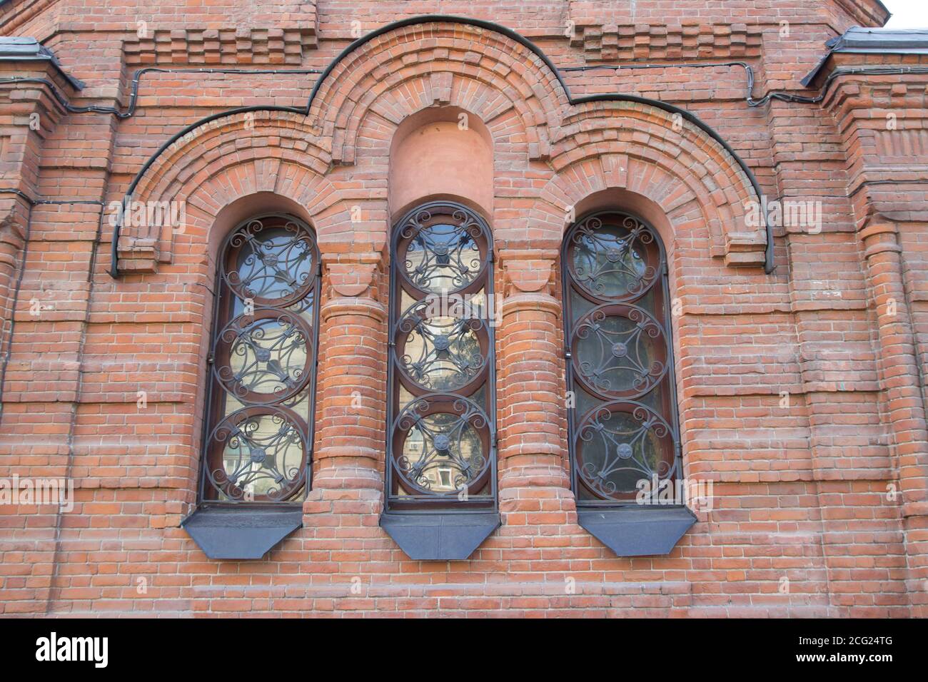 Windows, the architecture of Alexander Nevsky Cathedral. Orthodox ...