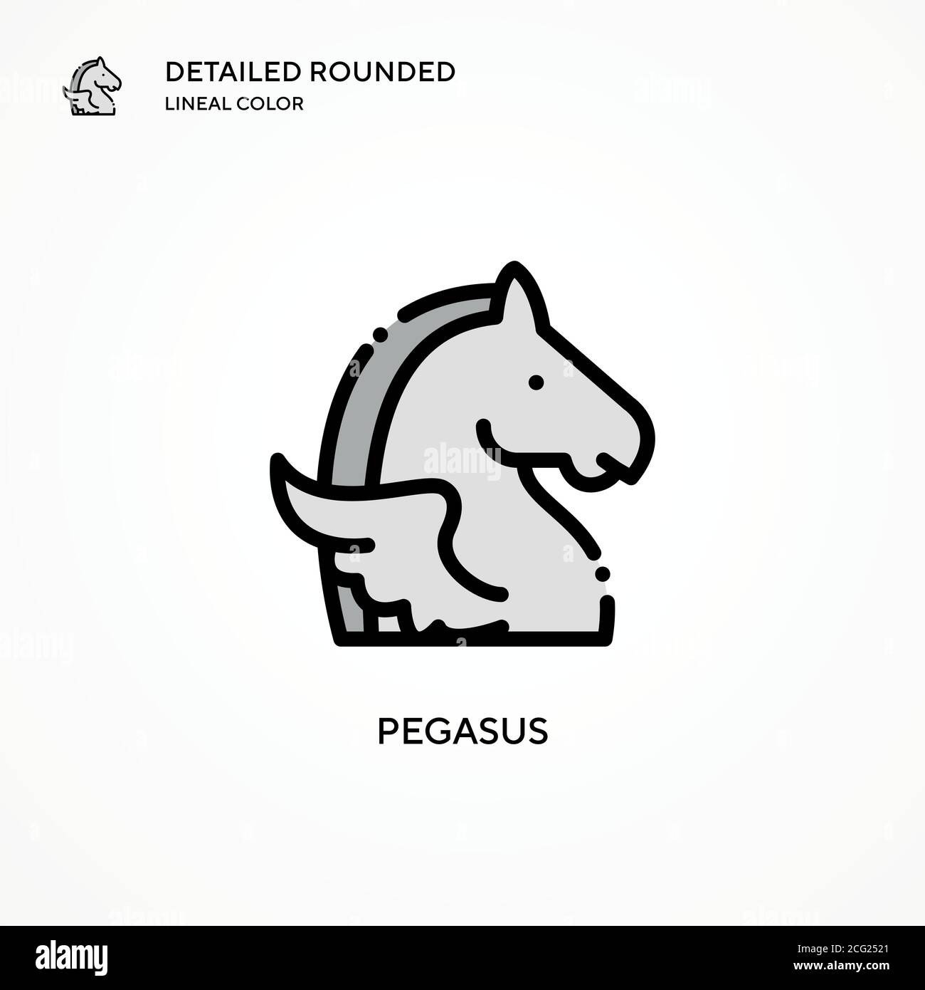 Pegasus vector icon. Modern vector illustration concepts. Easy to edit ...