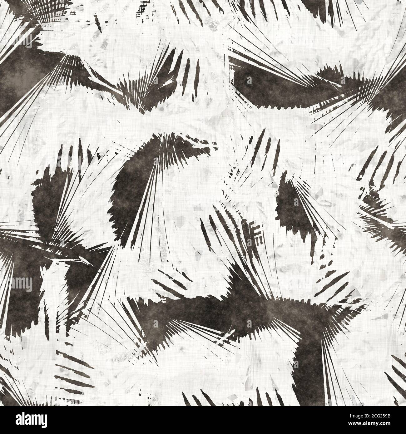 Neutral tropical palm tree leaves seamless pattern Stock Photo - Alamy